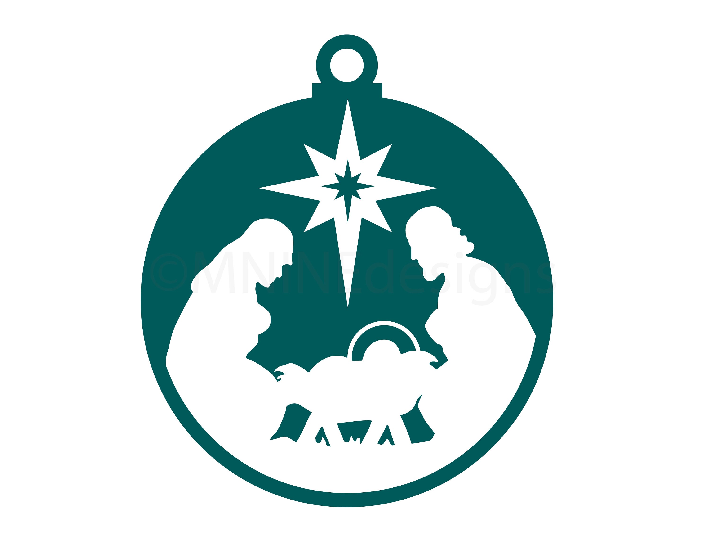 Nativity Ornament SVG Nativity Ornament Cut File Nativity | Etsy