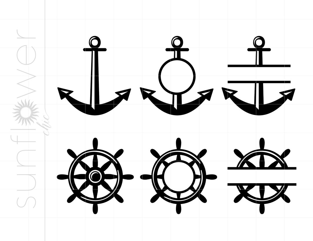 Nautical Svg | Nautical Anchor Monogram Svg Cut Files | Nautical Name ...