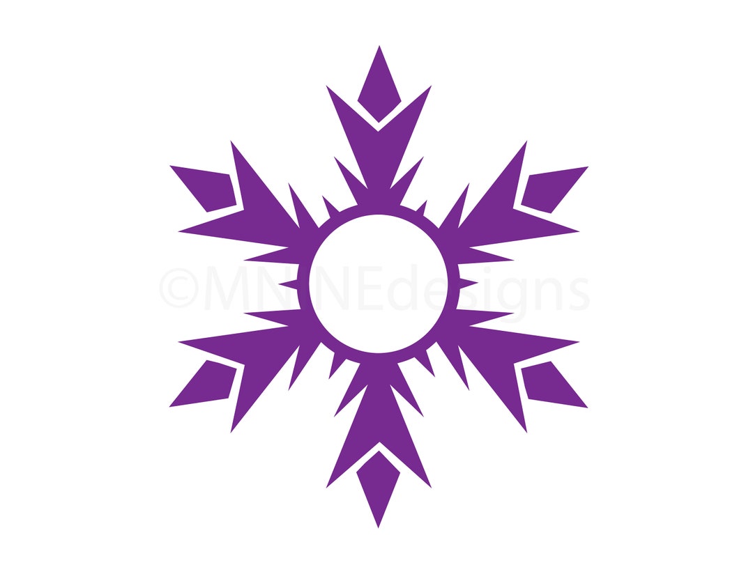 Frozen Snowflake Monogram SVG Snowflake Monogram Cut File Christmas ...