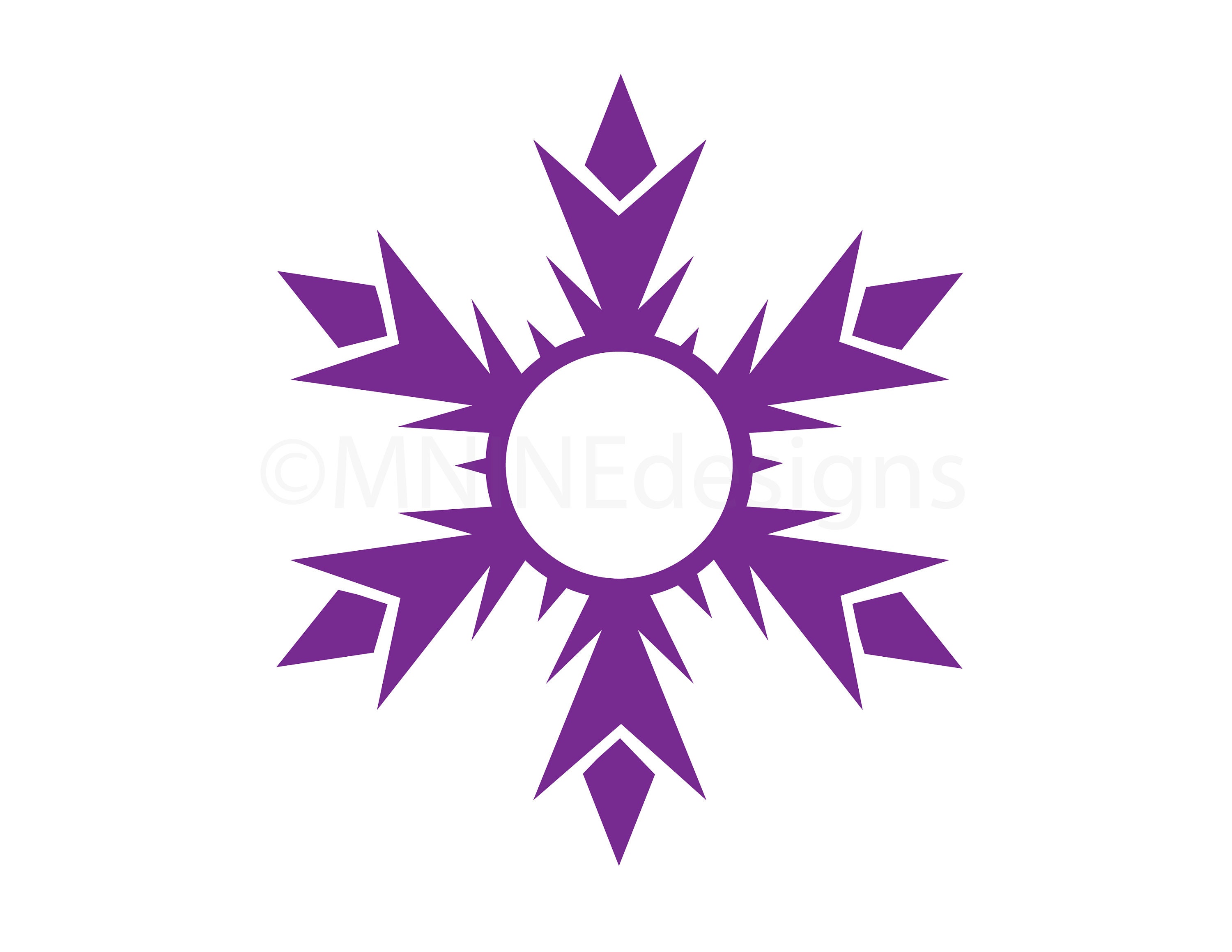 Frozen Snowflake Silhouette