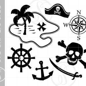 Pirates Svg Silhouette Cut Files Pirate Clipart Downloads - Etsy