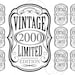 Vintage 2000's SVG Vintage 2000-09 SVG Clipart Cut File for Cricut ...