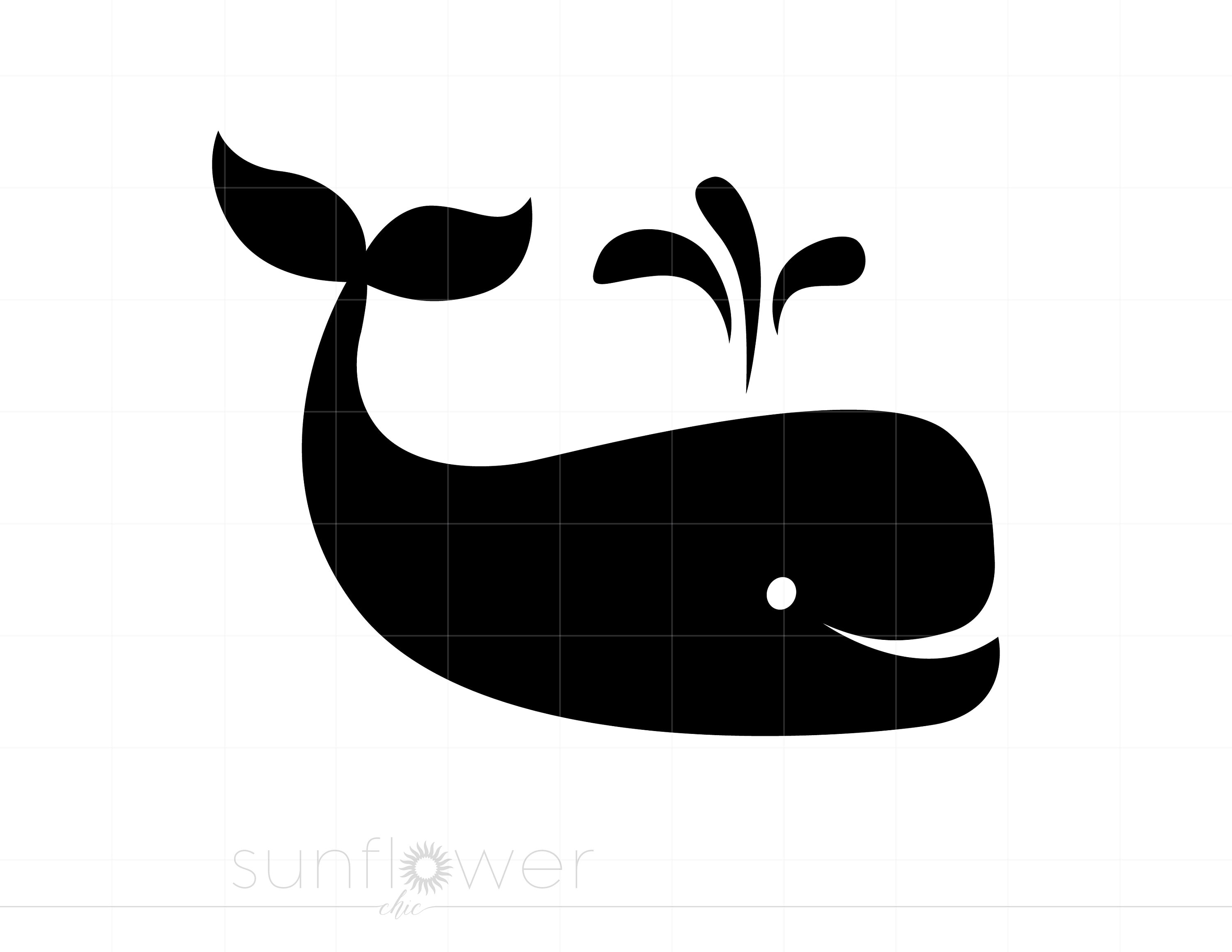 Whale SVG | Whale Clipart | Whale Silhouette Cut File | Vector Whale ...
