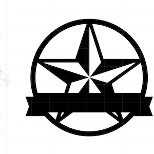 Texas Star Monogram Design SVG, Star Monogram Template Silhouette ...