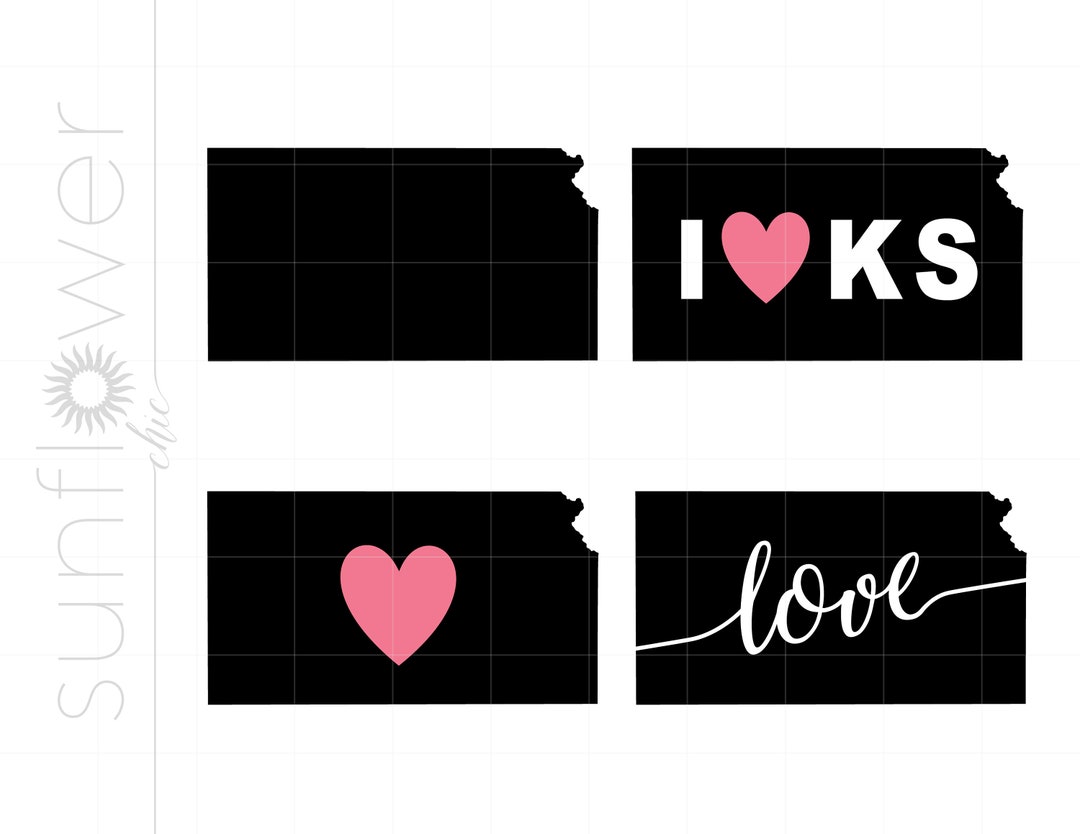 Kansas SVG, Love Kansas Shirt, Kansas Gift, Kansas Svg Cut File for ...