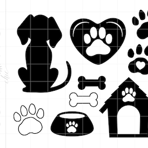 Dog Puppy Love SVG Clipart | Puppy Dog Silhouette Cut File | Vector ...