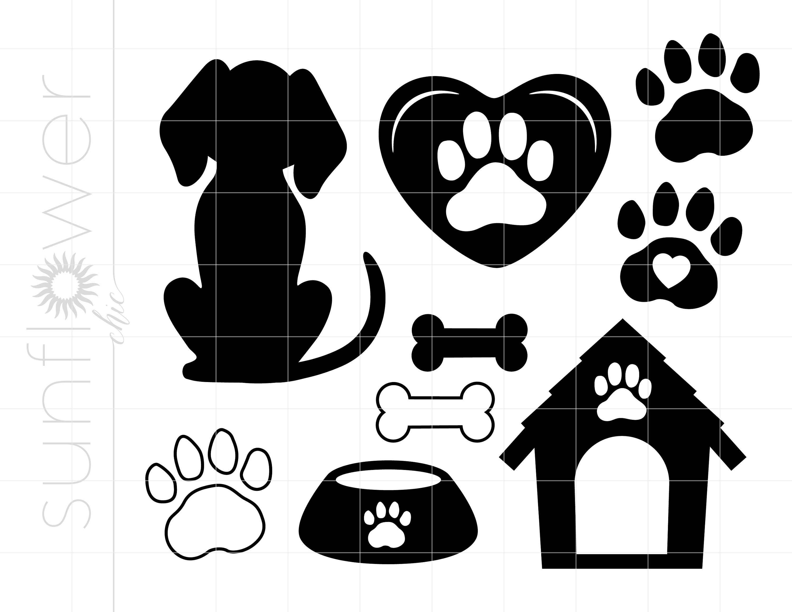 Dog Puppy Love SVG Clipart Puppy Dog Silhouette Cut File - Etsy