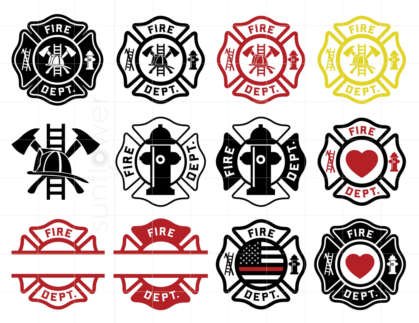 Fire Dept Svg Fire Fighter Cross Svg Fireman Svg Fire - Etsy