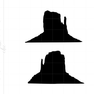 Desert Southwest Mitten Buttes SVG | Desert Silhouette Download Cut ...