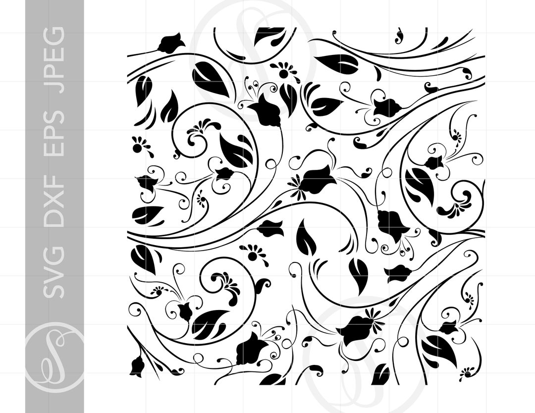Floral Pattern SVG Seamless Floral Pattern Downloads - Etsy