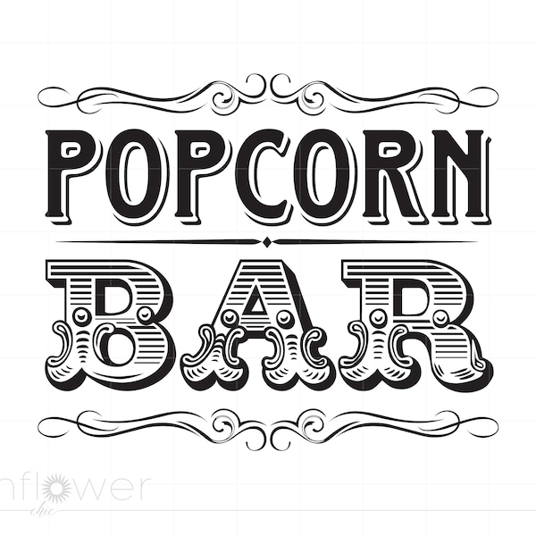 Popcorn Bar Sign - Etsy