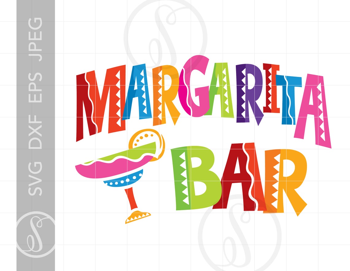 Fiesta Margarita Party Sign Svg Art Margarita Bar Sign Svg | Etsy