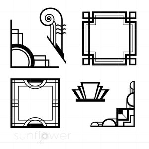 Art Deco SVG Dxf Eps Jpeg Art Deco Cut File Clipart Downloads ...