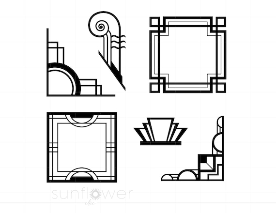 Art Deco Line Art