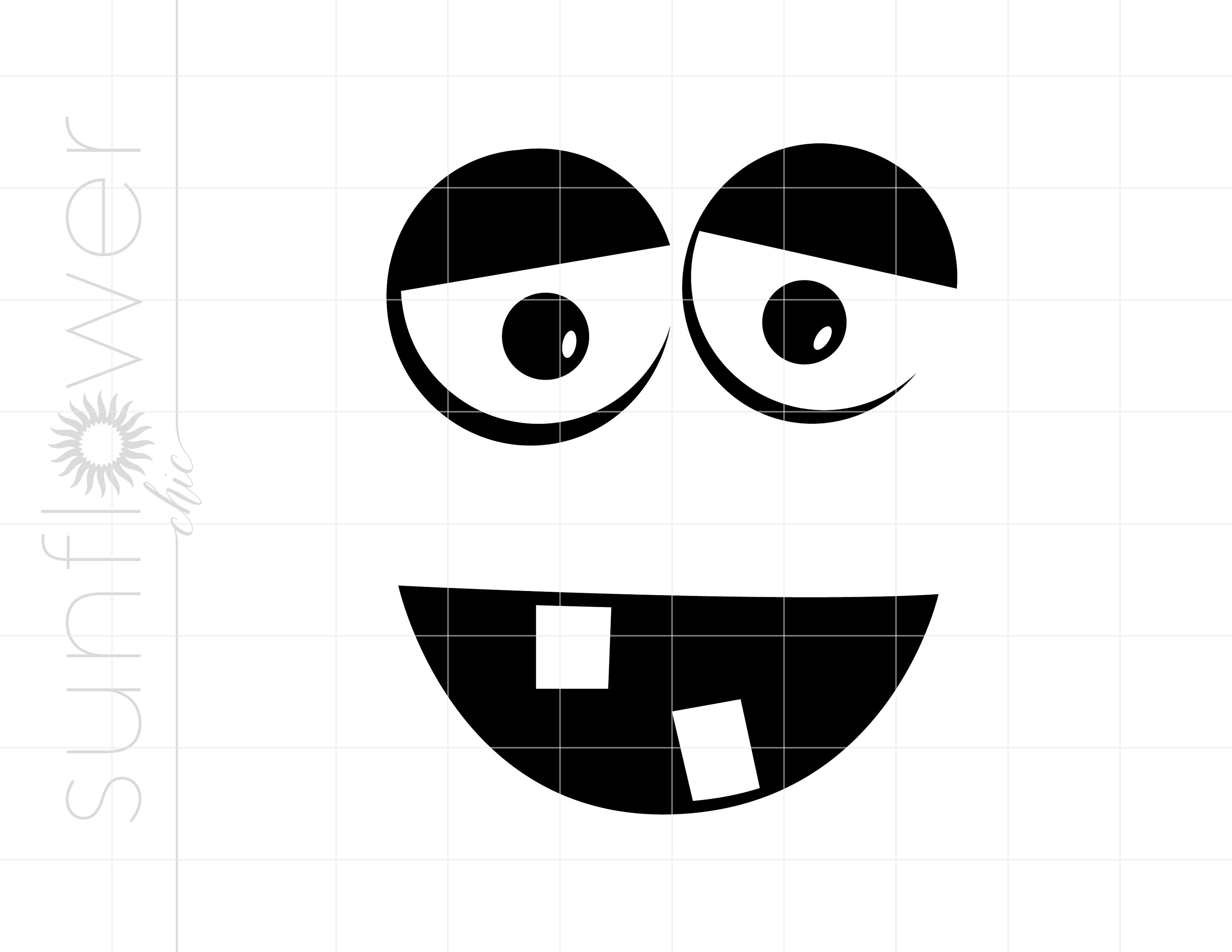 Gruseliges Monster Gesicht Clipart Monster Gesicht Cartoon Vektor