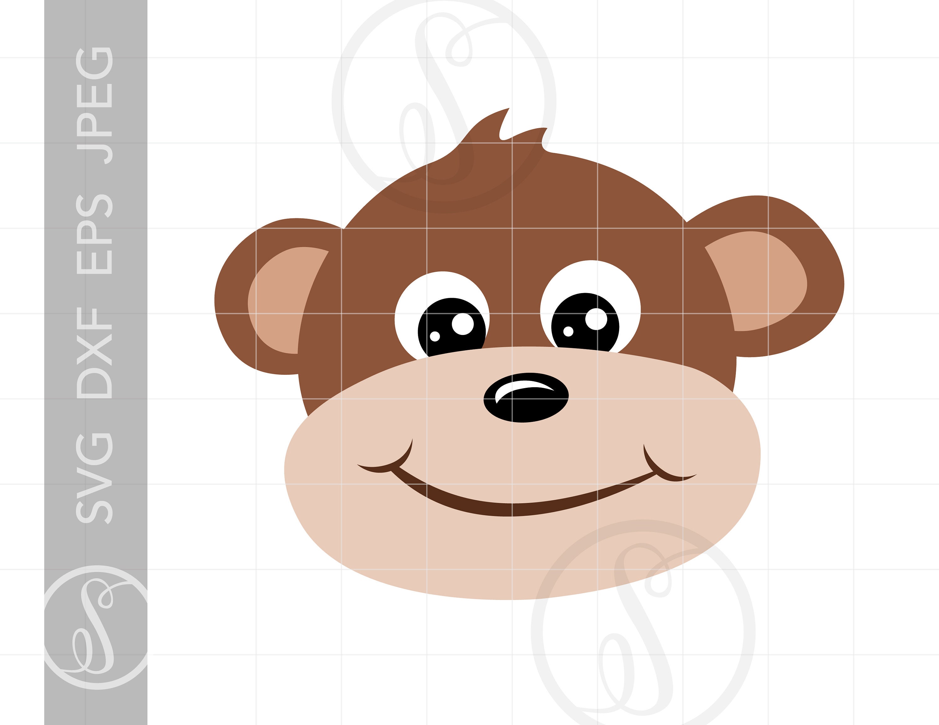 Monkey SVG Monkey Clipart Monkey Cut File for Cricut | Etsy