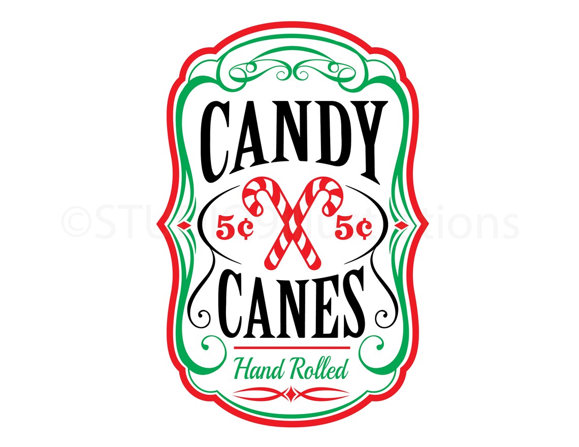 Candy Canes Sign SVG Cut File Christmas Candy Canes Svg | Etsy