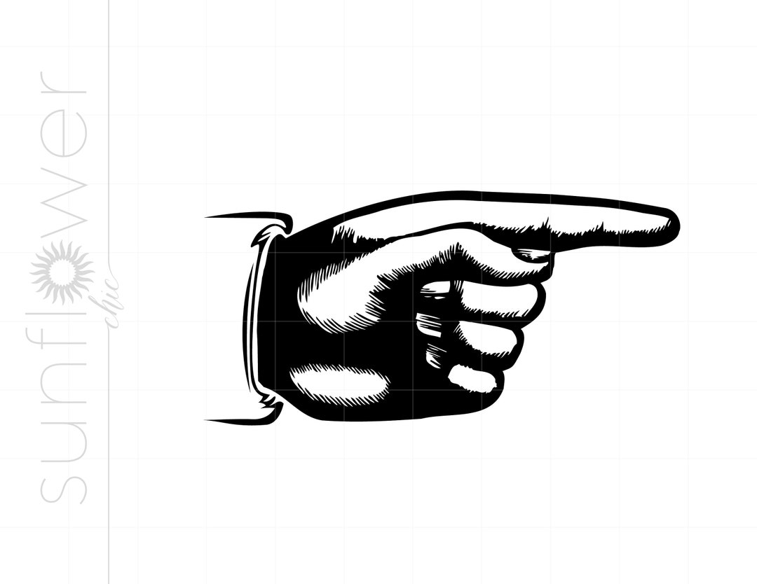 Finger Point SVG | Finger Point Clipart | Pointing Finger Cut File for ...