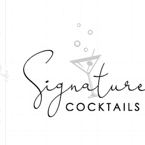 Signature Cocktails SVG | Wedding Svg | Minimalist Wedding Svg ...