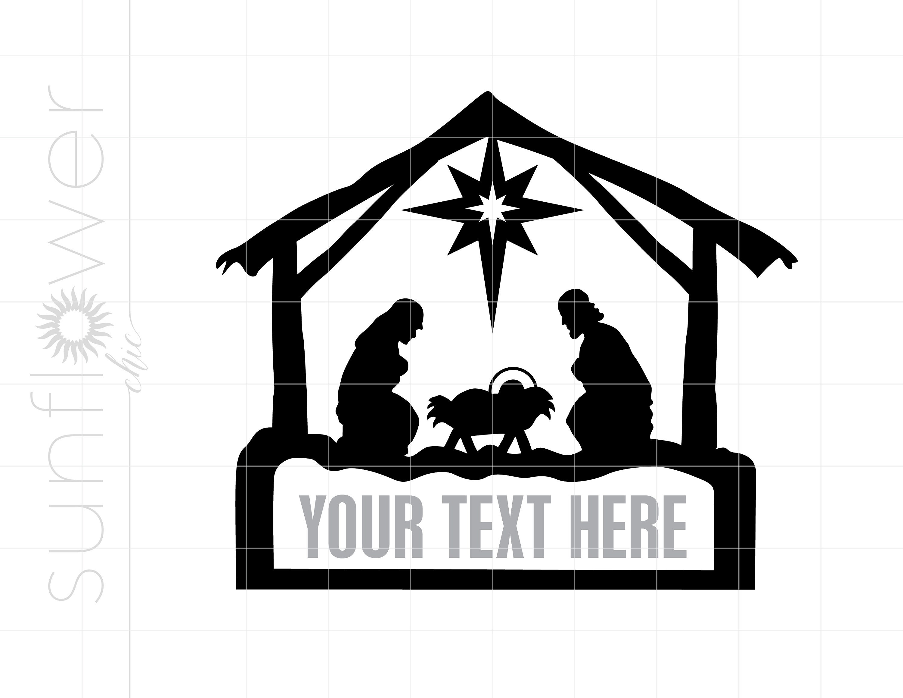 Nativity Frame SVG Nativity Frame Cut File Nativity Frame - Etsy