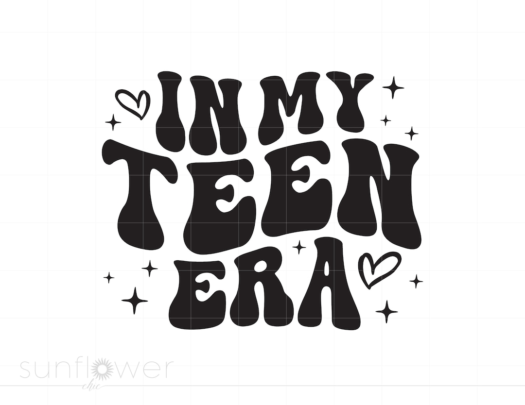 In My Teen Era Svg, Wavy Text Teenage Shirt Svg, Art Design for ...