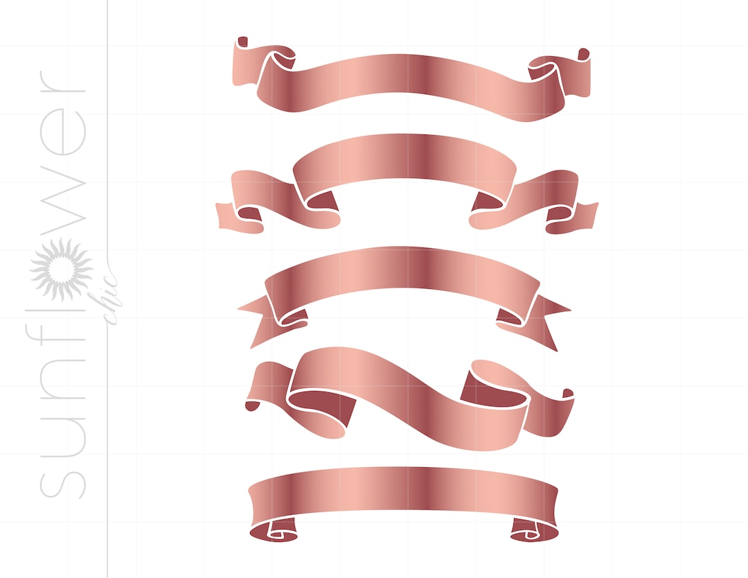 Gold Ribbon Banners Clipart