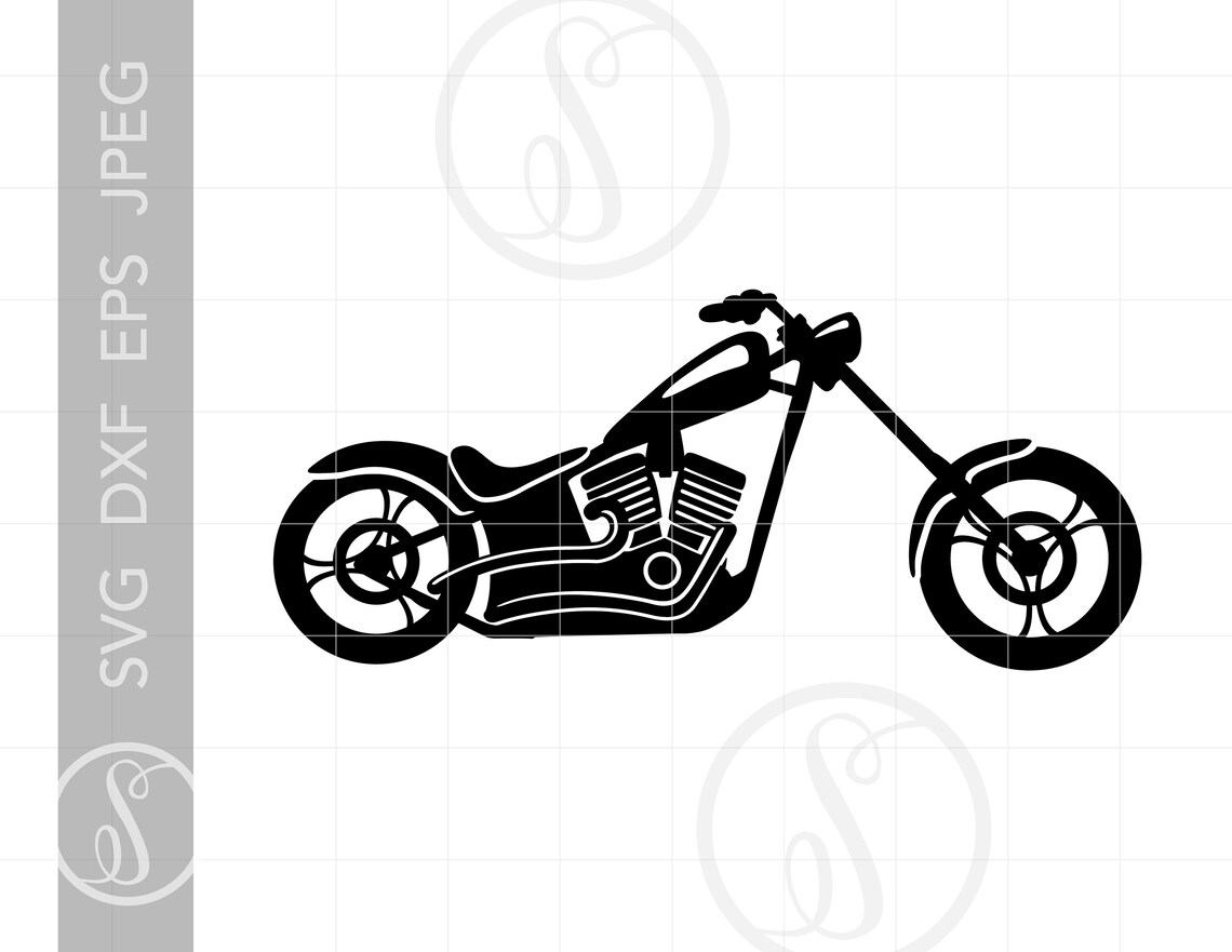 Chopper Motorcycle SVG Clipart Chopper Motorcycle SVG Cut | Etsy Canada