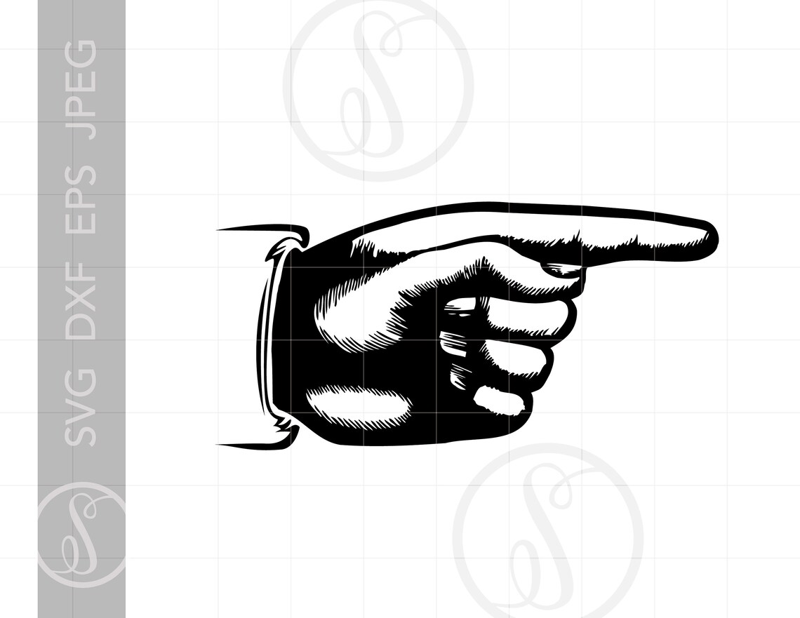 Finger Point SVG Finger Point Clipart Pointing Finger Cut | Etsy