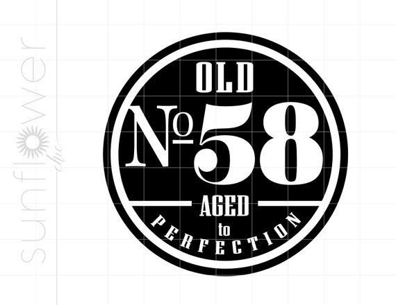 Old Number 58 SVG Clipart 58th Cut File for Cricut Old No. - Etsy New ...