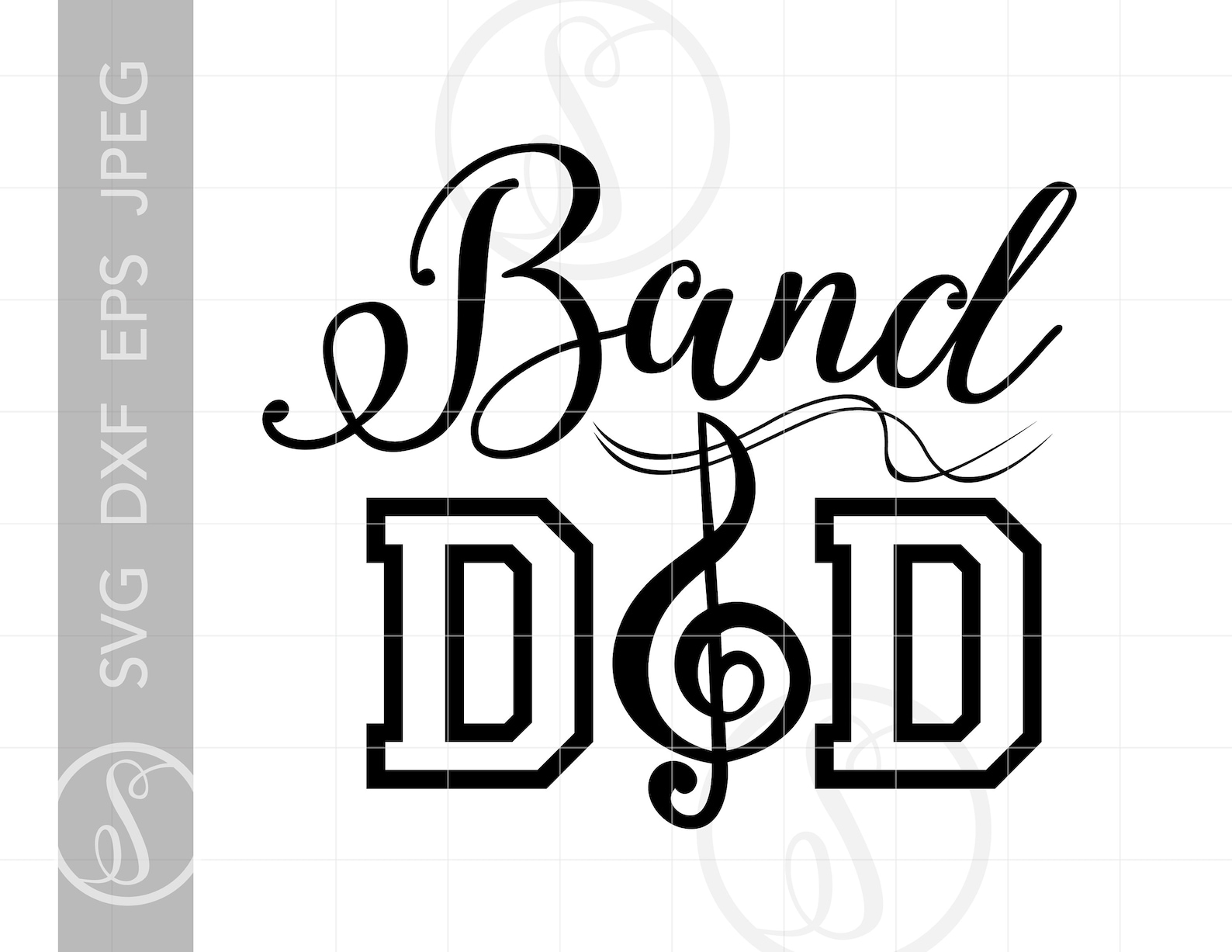 Band Dad SVG Band Dad Silhouette Cut File Band Dad Svg Jpg | Etsy