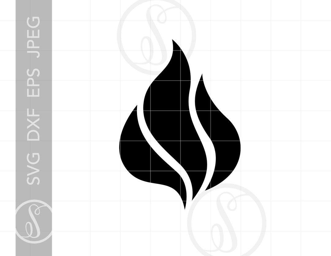 Flame SVG | Vector Flame Clipart | Flame Silhouette Cut File | Flame ...