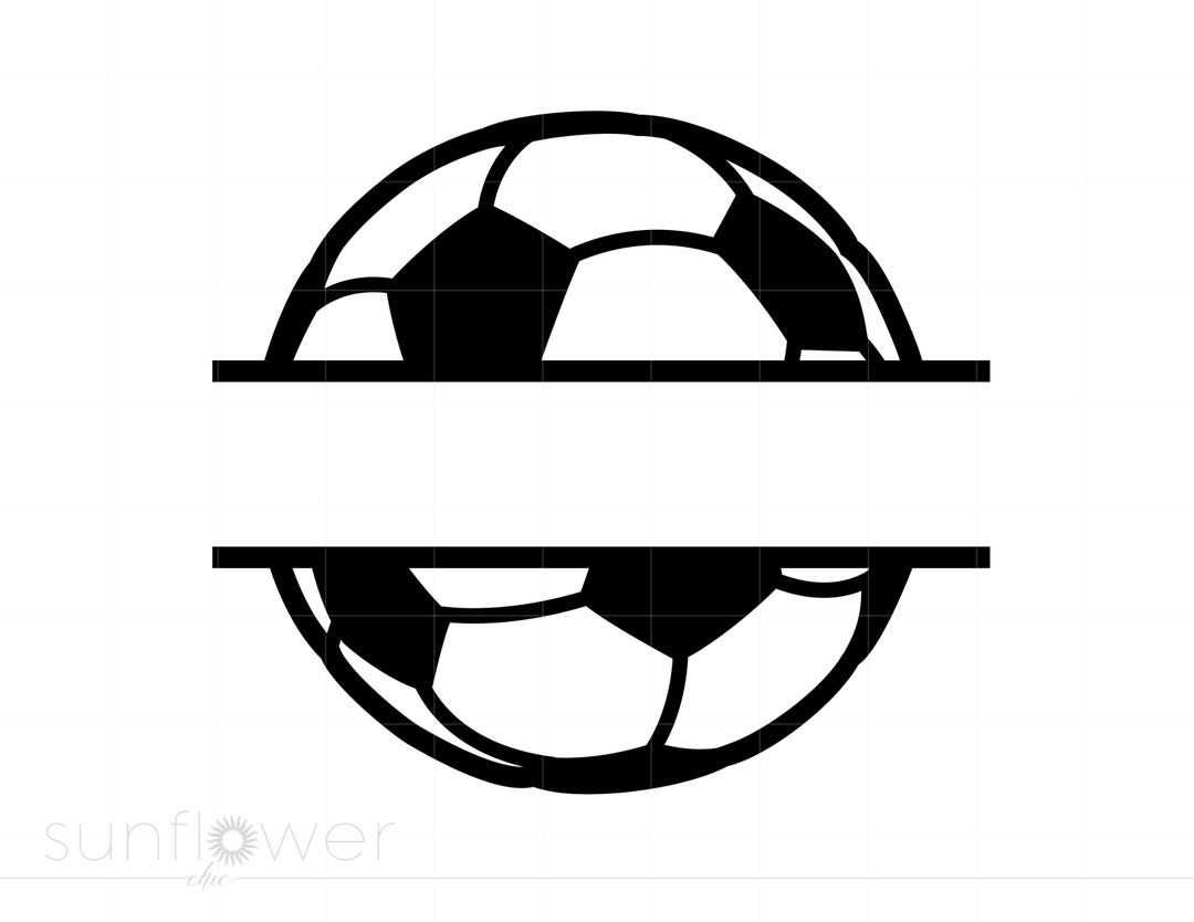 Soccer Split Frame Svg, Soccer Monogram Clipart, Soccer Ball Cricut ...