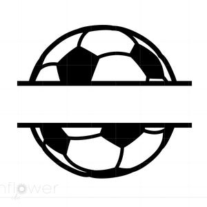 Soccer Split Frame Svg, Soccer Monogram Clipart, Soccer Ball Cricut ...