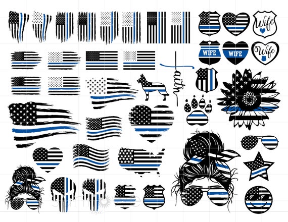 Police Svg Bundle Police Flag Svg Cut Files Police Wife - Etsy
