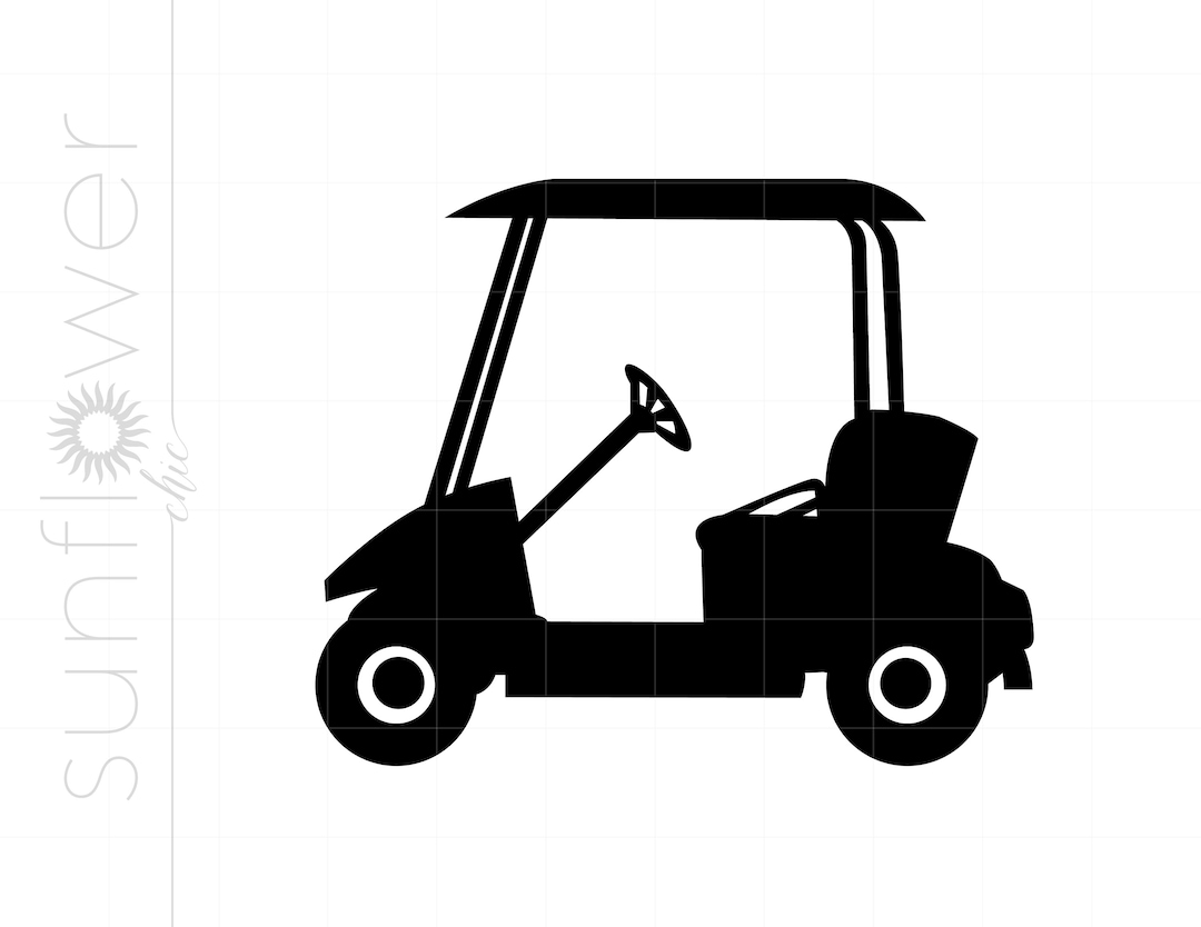 Golf Cart SVG, Golf Cart Clipart, Golf Cart Cut File for Cricut, Golf ...