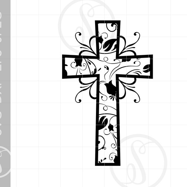 Fancy Cross Svg - Etsy