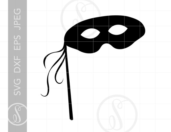 Mask SVG Mask Clipart Download Masquerade Mask Silhouette | Etsy