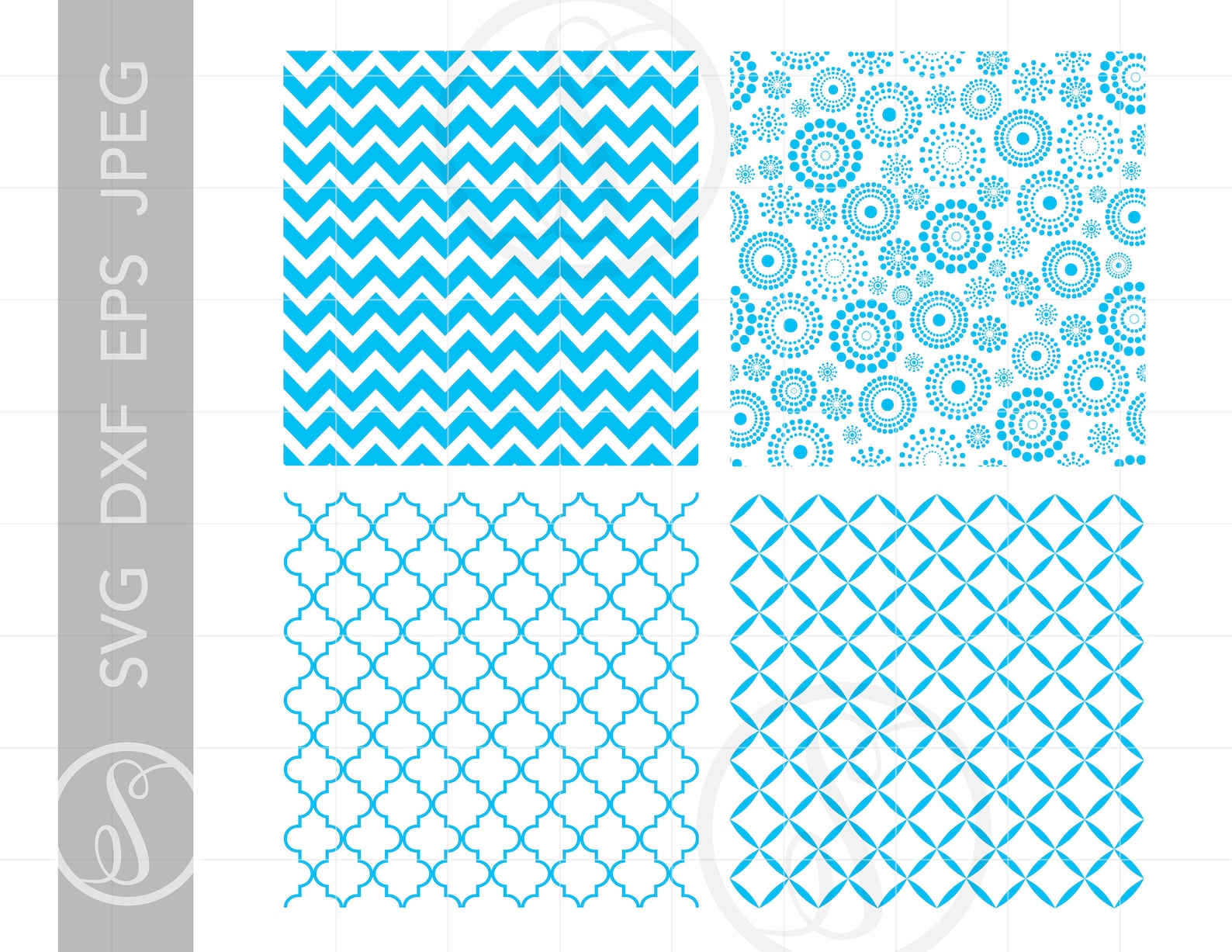 Seamless Patterns SVG Quatrefoil Template Cut Files - Etsy