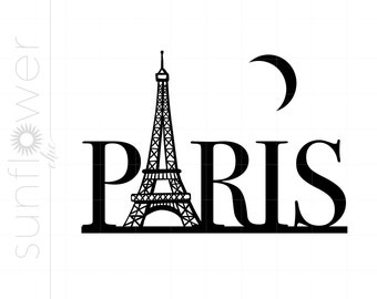 Paris SVG, Paris Silhouette SVG, Paris Silhouette, Paris Skyline Svg ...