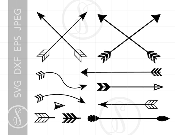 Arrows SVG Clip Art Cut Files Vector Arrow Svg Dxf Pdf | Etsy