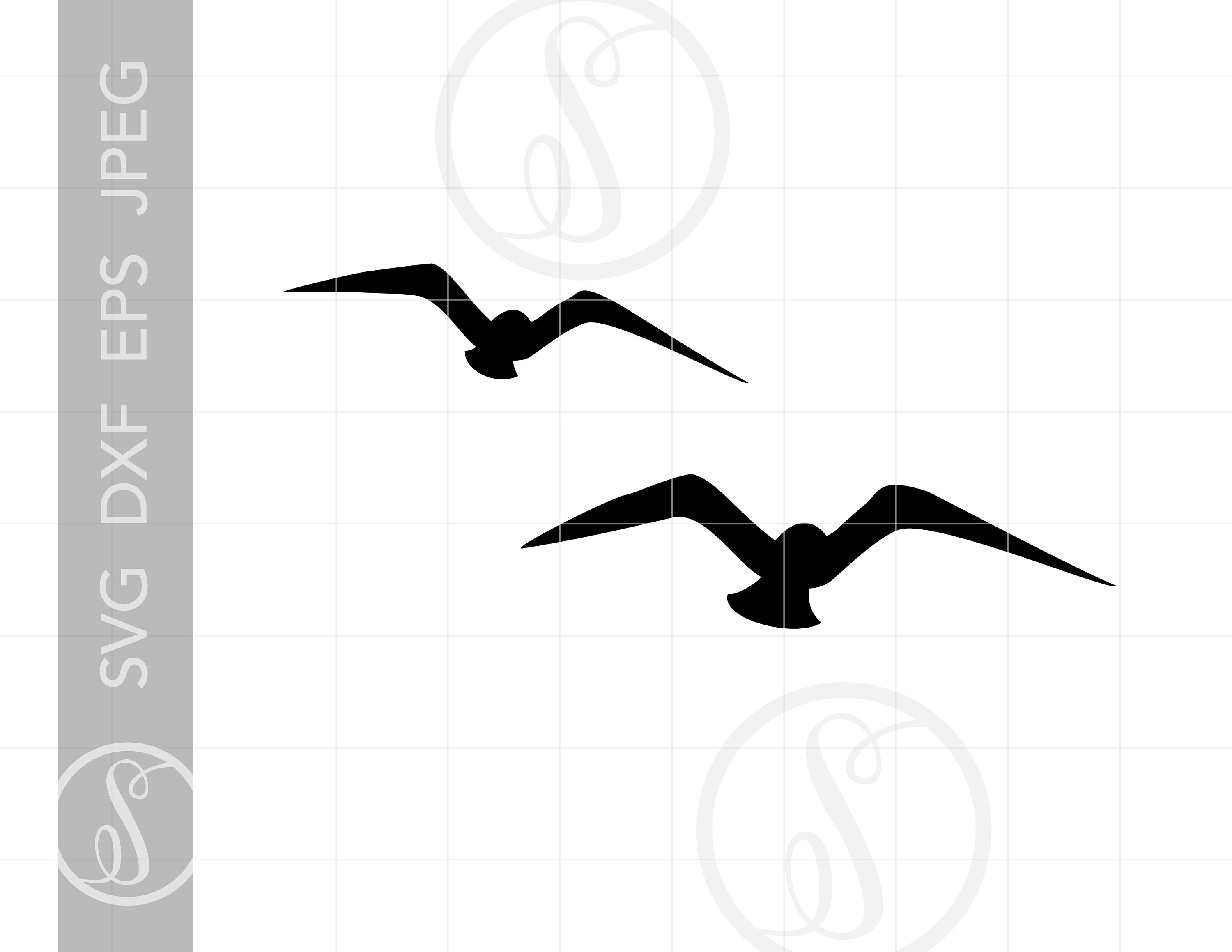 Paper, Party & Kids Seagull Cutting File Marine Bird SVG File dxf DIY ...