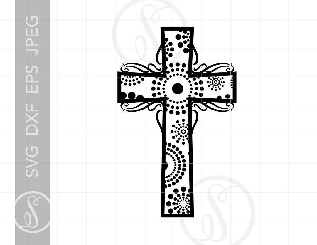 Religious Svg Cross Cut File Clipart Downloads Christian Art Etsy