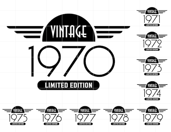Vintage 1970-1979 Limited Edition SVG Downloads Vintage - Etsy