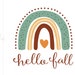 Hello Fall Rainbow SVG Boho Fall Rainbow Cricut Fall - Etsy