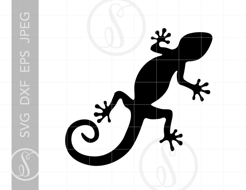 Gecko SVG Lizard Gecko Clipart Lizard Gecko Silhouette Cut | Etsy