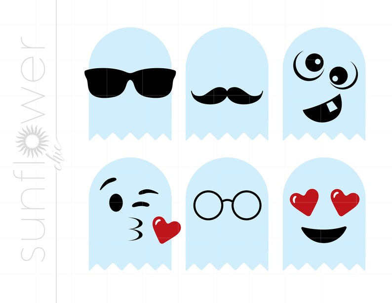 Ghost Emoji SVG Ghost Emoji Clipart Ghost Emoji Cut File - Etsy