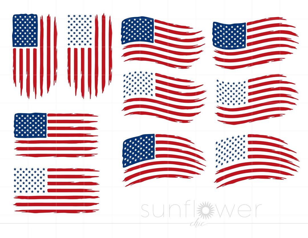 American Flag Svg | Distressed US Flag Svg Cut Files | 4th of July Svg ...