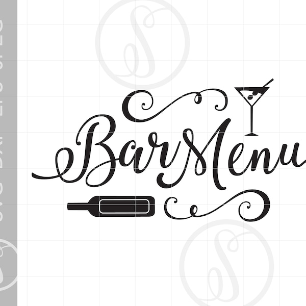 Bar Menu Svg - Etsy