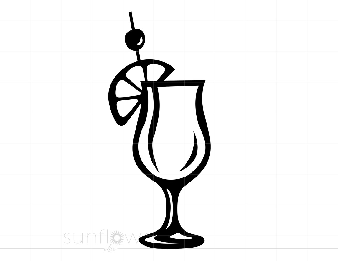 Cocktail Svg Cocktail Clipart Download Cocktail Cut File For Cricut