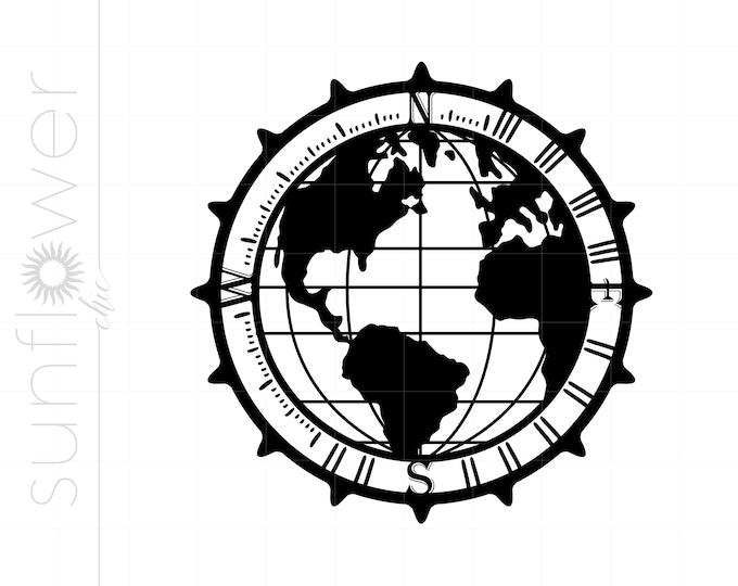 Globe SVG, 1, Globe Cut File, Globe DXF, Globe PNG, Globe Clipart ...